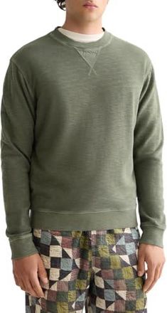 Scotch & Soda Homme Garment Dye Structured Crewneck Sweatshirt Maillot De Surv&ecirc;tement, Thyme, M EU