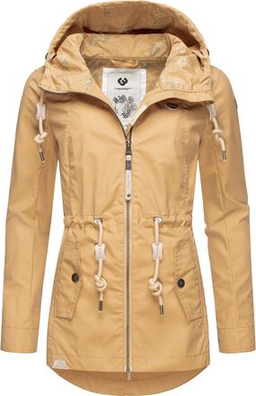 Ragwear wasserdichte Damen &Uuml;bergangsjacke leichte Regenjacke Kurzmantel mit Kapuze Monadis Intl Sand22 Gr. XXL