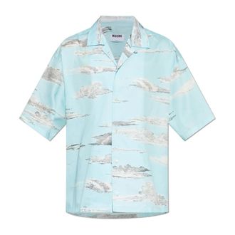 Moschino Bedrucktes Hemd - - Shirts - Herren - Blau - M
