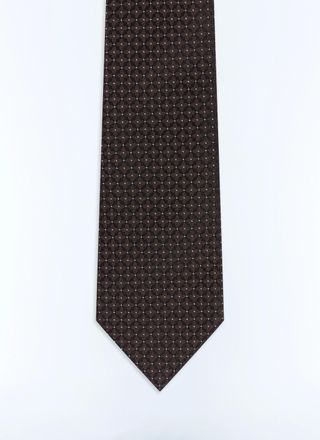 Fursac Cravate en jacquard de soie &agrave; points - Taille Unique - Homme