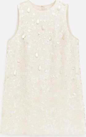 Arket Pailletten-Minikleid -Beige