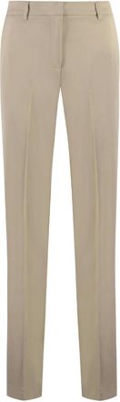 PT01 Pt01, Femme, Pantalons, Beige, Taille: 36 FR Pantalon en Viscose Stretch