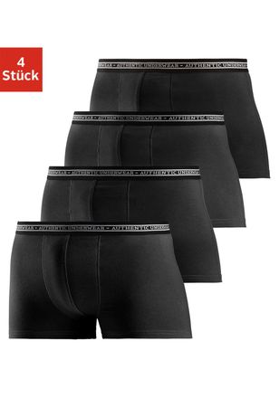 Authentic Underwear Boxer AUTHENTIC UNDERWEAR Boxershorts f&uuml;r Herren, Herren, Gr. 9 (XXXL), 4 Stk., schwarz, Jersey, Obermaterial: 95% Baumwolle, 5% Elasthan, unifarben, 