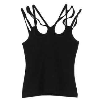 Avavav Avavav, Femme, Tops, Noir, Taille: 36 FR Multi Strap Top Honeycomb