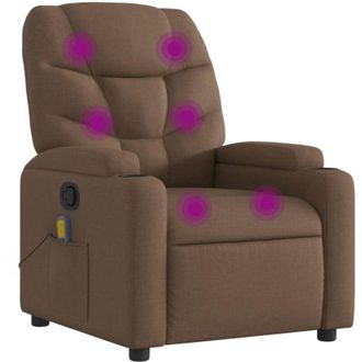 vidaXL vidaXL Massagesessel Braun Stoff