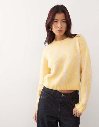 Quiksilver Selwyn - Pullover in Rattangelb mit Rundhalsausschnitt und Muster