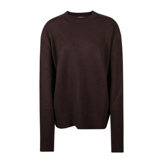Frankie Shop Rundhals-Strickpullover - - Knitwear - Damen - Braun - L