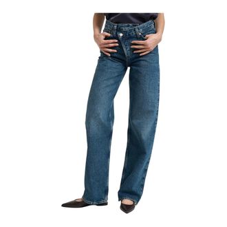 A Gold E Femme, Jeans, Bleu, Taille: W23 Wide Jeans