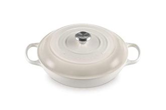LE CREUSET Le Creuset Faitout Signature en Fonte Émaillée, Rond, 30cm, 3,2 L, 5,555 kg, Meringue, 21180306422430