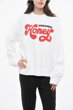 Dsquared2 Cotton HONEY Crew-Neck Sweatshirt with Contrasting Print size 3