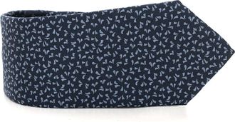 Canali Homme, Accessoires, Bleu, Taille: ONE Size Tile Micro Print Tie
