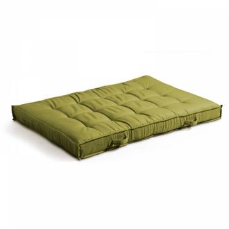 Oviala Coussin pour palette matelass&eacute; vert 120 x 80cm