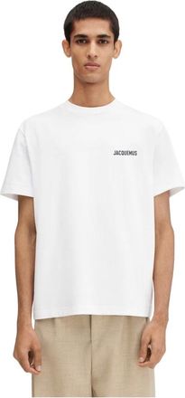 Jacquemus Homme, Tops, Blanc, Taille: M T-Chemises