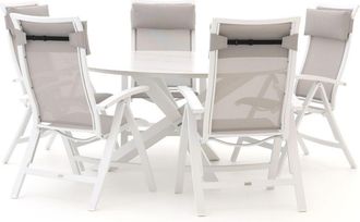 Bellagio la vita attrattiva Bellagio Lugo/Lodola &oslash; 150 cm Gartenm&ouml;bel-Set 6-teilig verstellbar