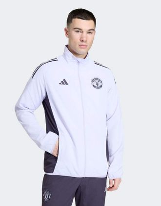 adidas adidas Performance - Manchester United Tiro 25 - Veste de pr&eacute;sentation de comp&eacute;titions - Violet teint&eacute;/noir aurora