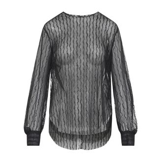 Alberta Ferretti T&uuml;llbluse - - Blouses & Shirts - Damen - Schwarzk - M