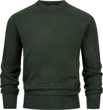 Indicode Strickpullover Herren INTrax O-neck Feinstrickpullover Klassischer Strickpullover mit Rundhalsausschnitt