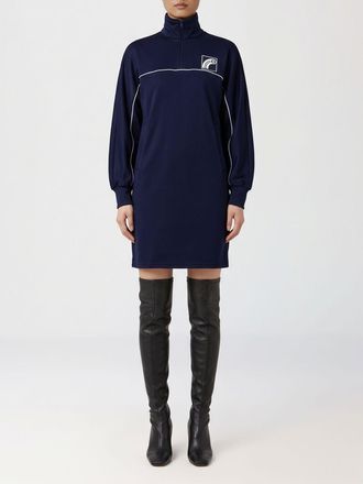 Maison Margiela Sweatshirt-Minikleid aus Jersey mit hohem Kragen und Slogan-Print