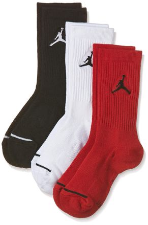 Nike Jordan Nike Herren Socken Jumpman Crew, Black/White/Gym Red, M, SX5545