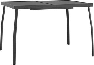 vidaXL Vidaxl - Table de jardin anthracite 110x80x72 cm Treillis dacier