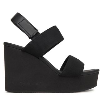 Calvin Klein Jeans Sandalen Calvin Klein Jeans Wedge Sandal Webbing In YW0YW01790 Schwarz