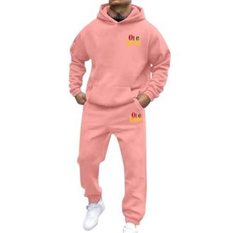Generic Ensemble sweat &agrave; capuche et pantalon de surv&ecirc;tement pour la Saint-Valentin pour hommes 2026, rose, 3XL