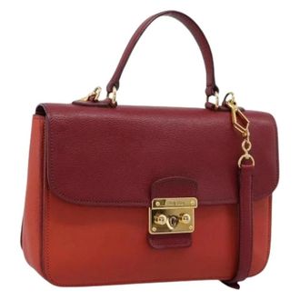 Miu Miu Sac &agrave; main Pre-owned - Femme - Pre-owned - Rouge - Taille: ONE Size