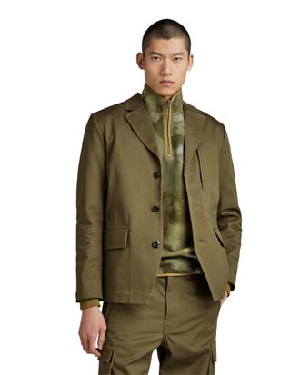 G-Star RAW Herren Chore 3 btn Casual Blazer, Gr&uuml;n (dark olive D23527-C900-C744), M