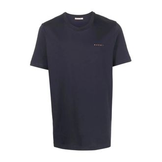 Marni Cotton Logo T-Shirt - - Tops - Herren - Schwarzk - S