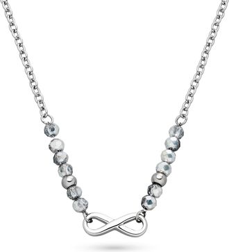 s.Oliver Necklace - Elegante Halskette aus poliertem Edelstahl - Silber - Rolokette 45 cm - wasserfest & hautfreundlich