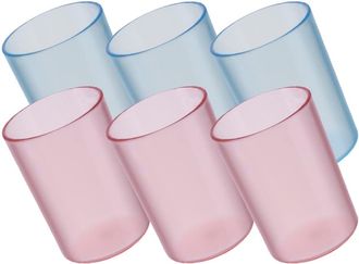 BESPORTBLE HOODANCOS 6 St&uuml;ck Wiederverwendbare Zahnsp&uuml;lbecher aus Bruchfestem Kunststoff Transparent mit Glatter Oberfl&auml;che Badezimmerbecher f&uuml;r Zahnb&uuml;rsten Mund