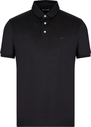 Emporio Armani ASV Jersey-Polo aus Lyocell-Mischgewebe - - Tops - Herren - Schwarzk - 2XL