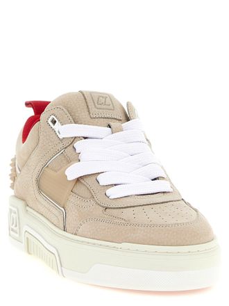 Christian Louboutin Mens Beige Calfskin Athletic Sneakers
