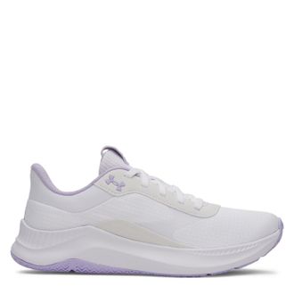 Under Armour UA W Aurora 3 - White/White/Purple Crest - 3,5, Wappen in Wei&szlig;, Wei&szlig; und Violett, 36.5 EU