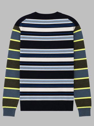Paul Smith Striped Lambswool-Cotton Knit Sweater - Multicolor