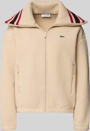 Lacoste Teddyjacke mit kontrastierendem Krageninneren