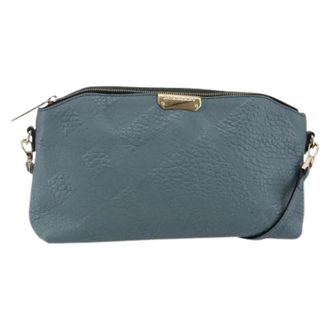 Burberry Sac bandouli&egrave;re en cuir Pre-owned - Femme - Pre-owned - Bleu - Taille: ONE Size