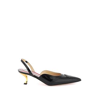 Thom Browne Wingtip Slingback Schuhe - - Shoes - Damen - Schwarzk - 36 EU
