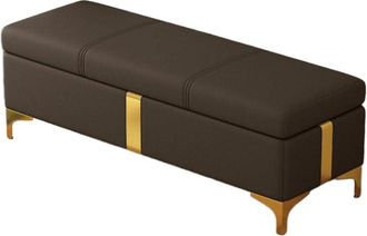 Generic Ottomane Mit Stauraum F&uuml;r Schlafzimmer Sitzbank Gepolsterter Stauraum Ottomane Mit Sicherheitsscharnier Rechteckig Extra Lange Aufbewahrungsbank F&uuml;r D