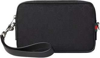 Gucci Hobo Bags - Rectangular Black Fabric Bag With Embossed Pattern - Gr. unisize - in Schwarz - f&uuml;r Damen