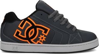 DC Chaussures de Skate en Filet pour Homme, Gris/Noir/Orange, 43 EU