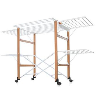 Foppapedretti Gulliver Faltw&auml;schest&auml;nder, 105 x 80 x 174 cm, Holz, Walnuss