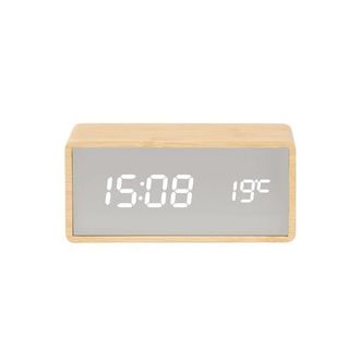 Karlsson R&eacute;veil Copper Mirror LED - Beige Effet Bois