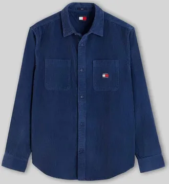 Tommy Jeans Regular Fit Cordhemd mit Logo-Patch