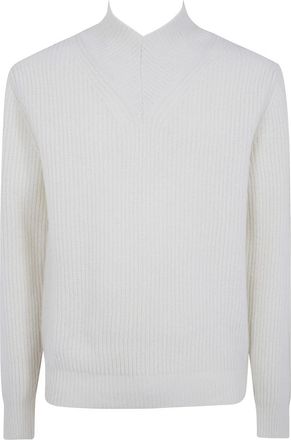 Cruna Vail V-Ausschnitt Strickpullover - - Knitwear - Herren - Wei&szlig; - 2XL