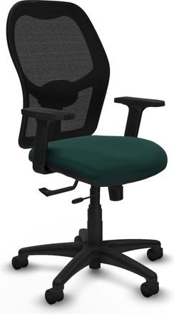 Piqueras y Crespo Telearbeitsstuhl mit 2D-Armen, h&ouml;henverstellbare Lendenwirbelst&uuml;tze, ausgestattet mit Syncro/Traslack und Schneideschaum, mit 50 mm Nylonrollen, Schwa