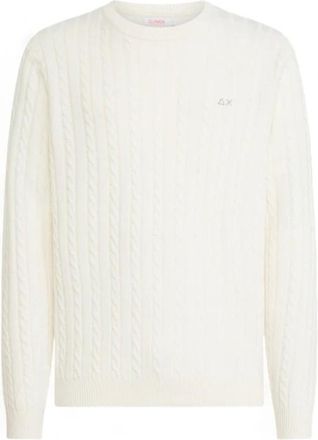 Sun 68 Homme, Pulls, Blanc, Taille: XL Pull en maille torsadée