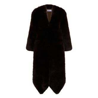 Giuseppe Di Morabito Langer Mantel aus Kunstpelz - - Jackets - Damen - Braun - M