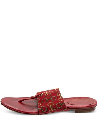 Gucci sandales à motif Horsebit - Rouge