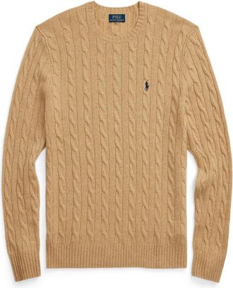 Ralph Lauren Softer Pullover mit Zopfstrickmuster und Kaschmir-Anteil in